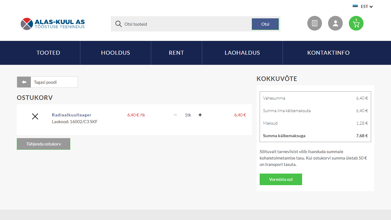 Alas-Kuul – Magento 1 e-pood – Lumav Commerce